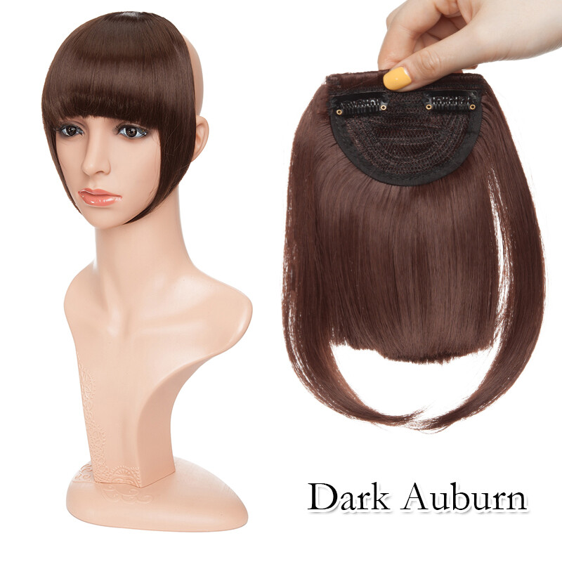 Thin Fringe Bangs False Fake Hair Extension Clip on In Front Hairpieces ...