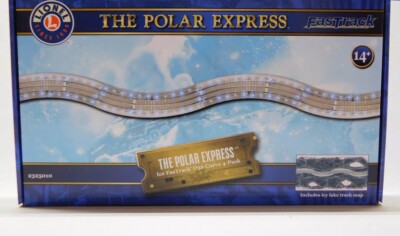 LIONEL POLAR EXPRESS LIGHTED BLUE ICE FASTRACK O-36 CURVES 2325010 O ...