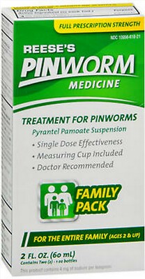 Pinworm Medicine Reeses, Pyrantel pamoate Suspension FAMILY PACK ...