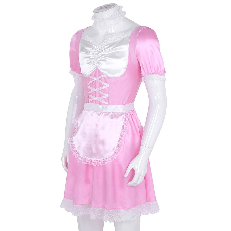 Male French Maid Apron Dress Mens Halloween Party Role Play Fancy ...