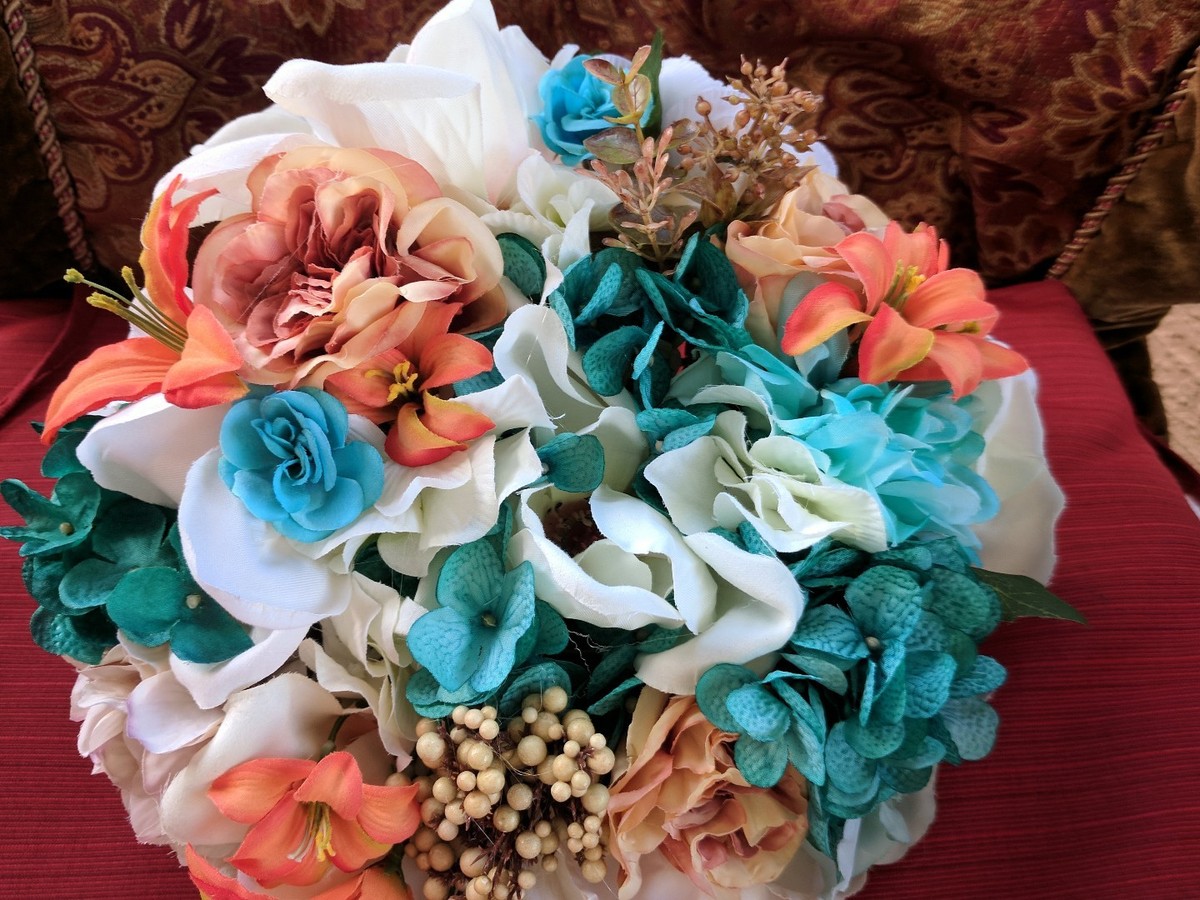 Teal wedding bouquet 60 photos - Astyledwedding.com