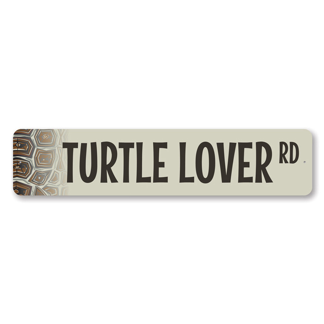 Turtle Lover Road, Wildlife Sign, Turtle Design Street Sign, Animal ...