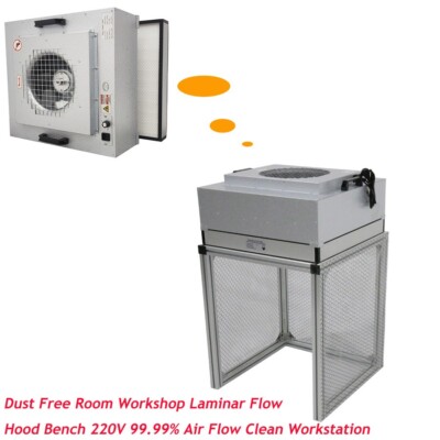 Dust Free Room Workshop Laminar Flow Hood Bench 220V Air Flow Clean ...