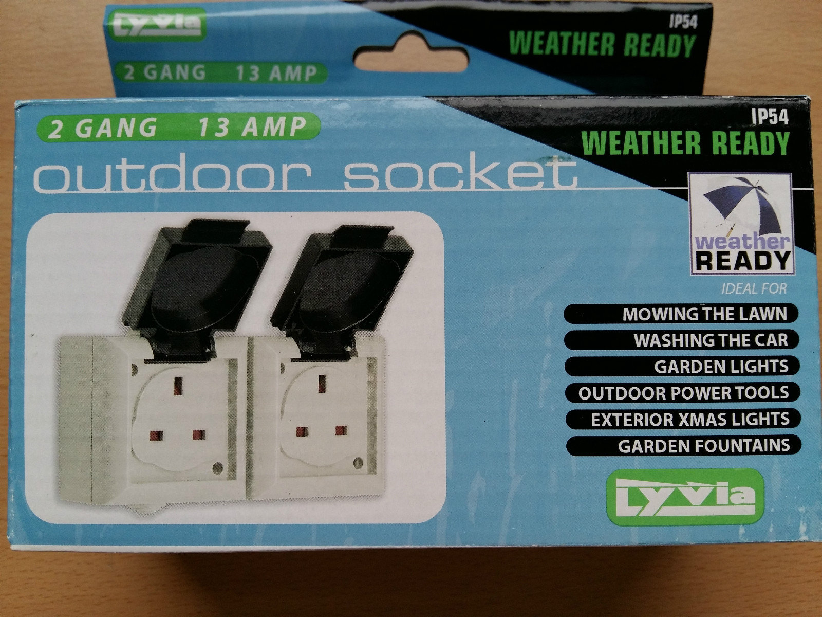 IP54 Splash Proof Waterproof Switches Sockets 1 2 Gang Weather Proof ...