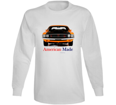 American Made Challenger Long Sleeve Classic Muscle Car Gift Long ...