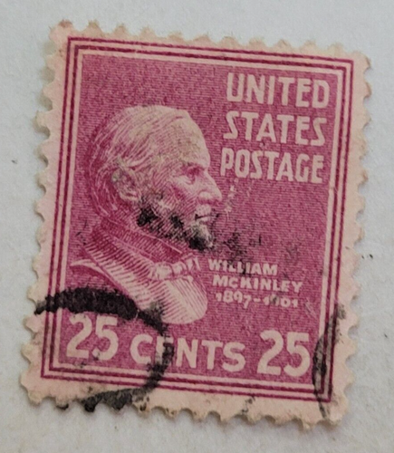 U.S. Postage Stamp ~ William McKinley ~ 1897-1901 ~ 25¢ Red Stamp - 019 | eBay