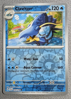 Clawitzer Reverse Holo NM SV1 050/198 Scarlet & Violet Pokemon Card | eBay