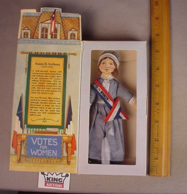 1979 Hallmark Susan B Anthony Cloth Doll 6" MIB Famous Americans Series ...