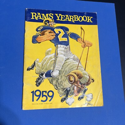 1959 LOS ANGELES RAMS YEARBOOK Media Guide Press Book Program Magazine ...