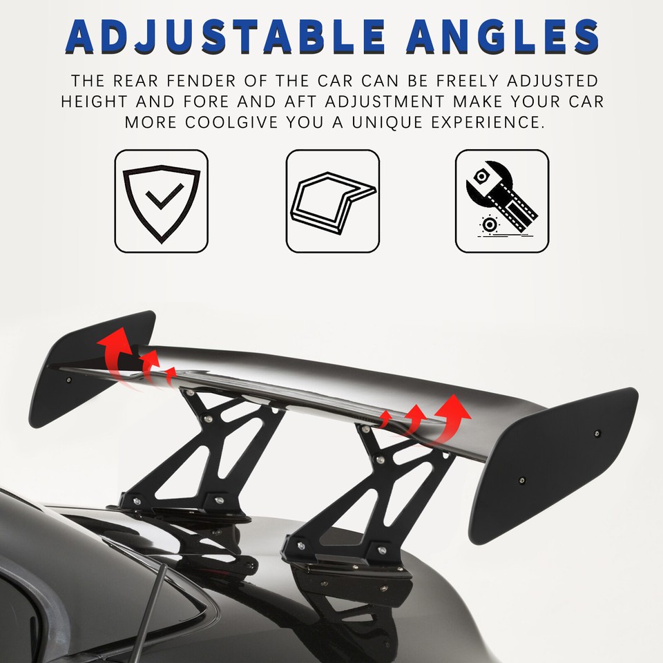 For Honda Civic Accord 47" Adjustable Rear Trunk Spoiler Racing Wing GT ...