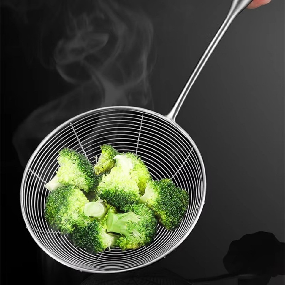 Stainless Steel Large Colander Fried Sieve Spoon For Noodle French ...