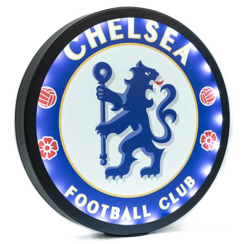 Chelsea FC Metal LED Logo Sign (football club souvenirs memorabilia ...