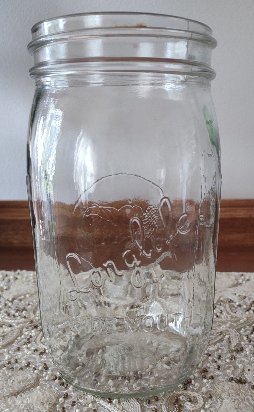 Vth 1 Quart Longlife Wide Mouth Mason Jar Obear-Nester Glass. DIB | eBay