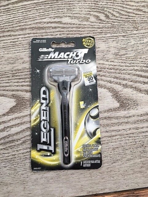 VINTAGE Gillette Mach3 Razor Handle + 1 Mach3 Turbo Legend Cartridge | eBay