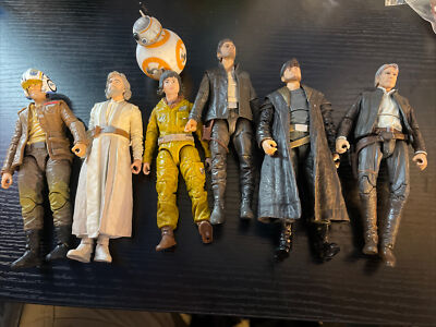 Star Wars Black Series Lot. 7 figures Han, Luke, Poe, Rose, BB-8 And D ...
