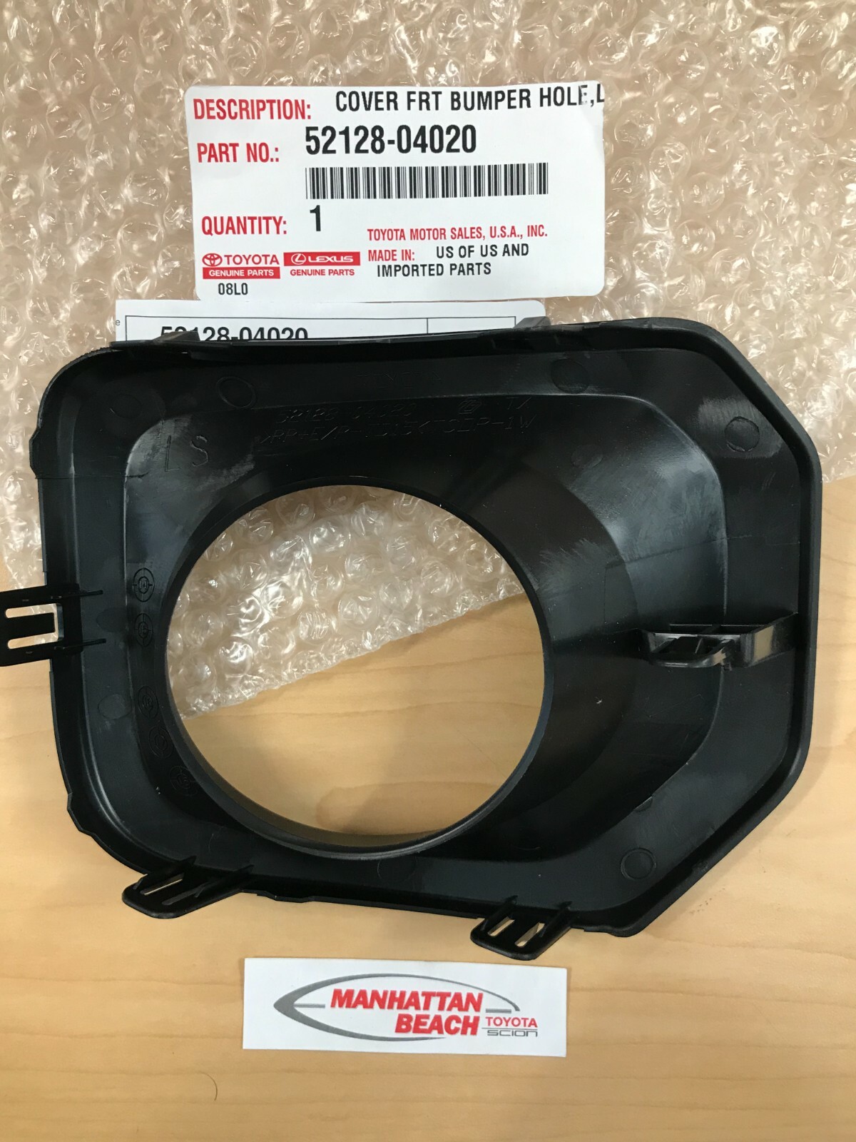 16-23 TACOMA LEFT FOG LIGHT LAMP BEZEL STANDARD 52128-04020 GENUINE ...