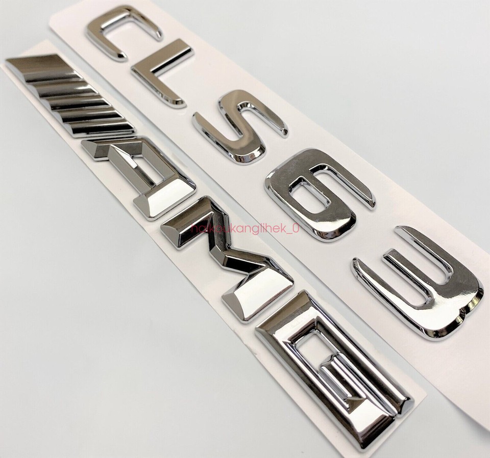 #2 CHROME CLS63+AMG FIT MERCEDES CLS63 REAR TRUNK NAMEPLATE EMBLEM ...