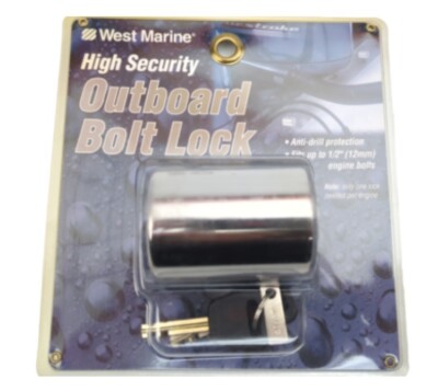 West Marine 9329913 Polished Stainless Steel High-Security Outboard ...
