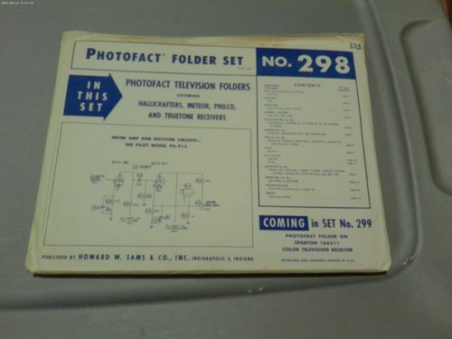 SAMS PHOTOFACT FOLDER SET NO.298 | eBay