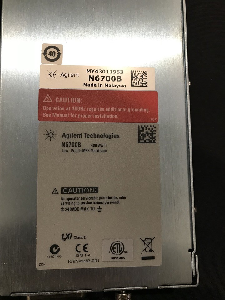 Agilent / Keysight N6700B MPS Power Supply Mainframe With 2 x N6744B 0 ...