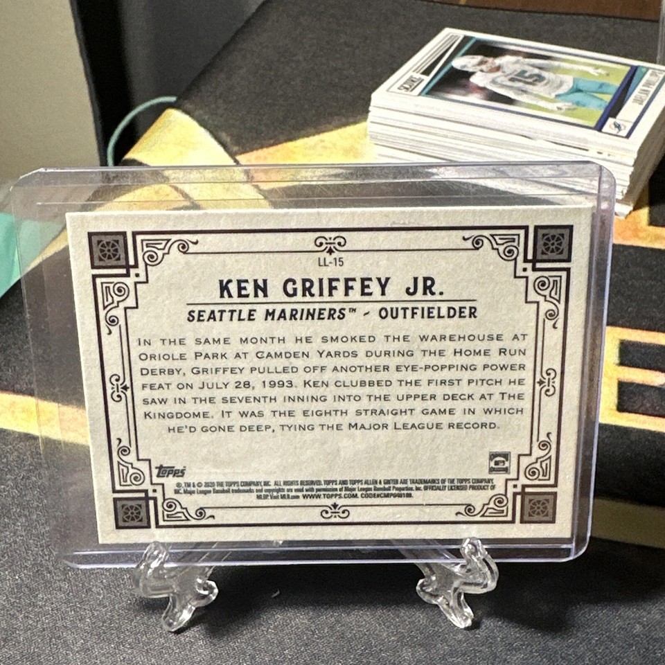 2020 Topps Allen and Ginter Longball Ken Griffey Jr. Seattle Mariners # ...