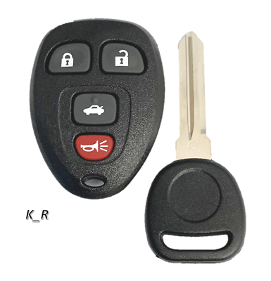 Replacement Keyless Entry Remote Fob + Chip Key 4 Button KOBGT04A ...