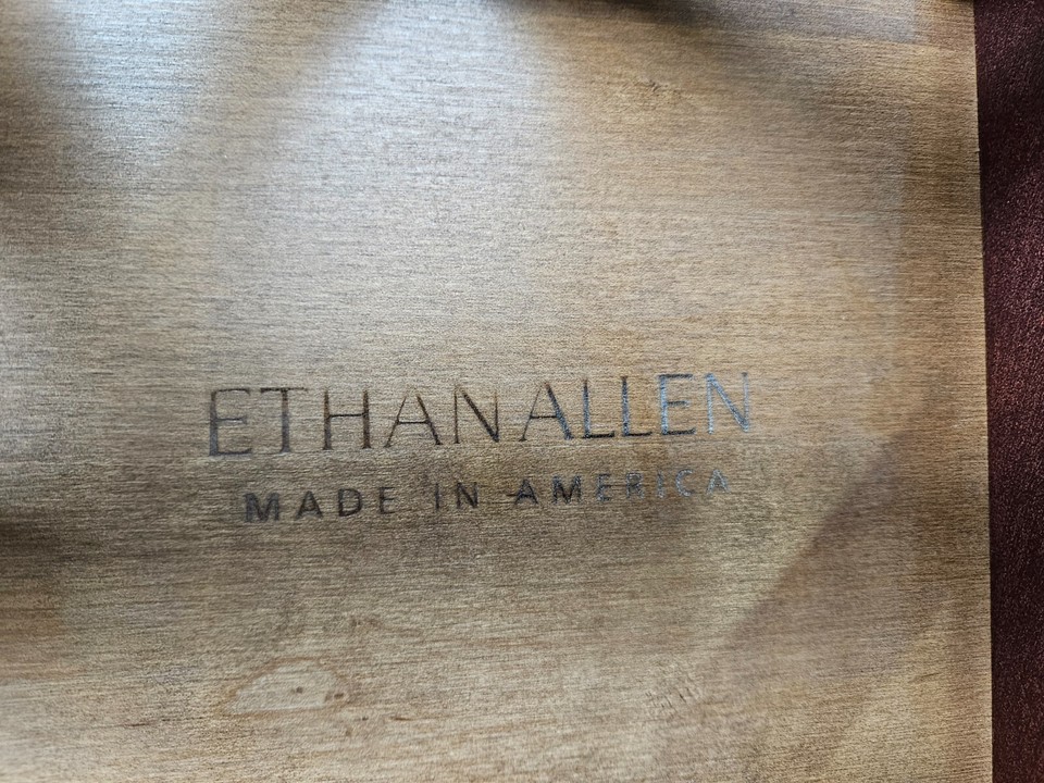 Ethan Allen Country Colors End Table Pedestal Farmhouse Mission Finish ...