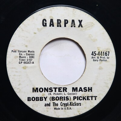 BOBBY (BORIS) PICKETT - MONSTER MASH / MONSTERS' MASH PARTY - ROCK 45 ...