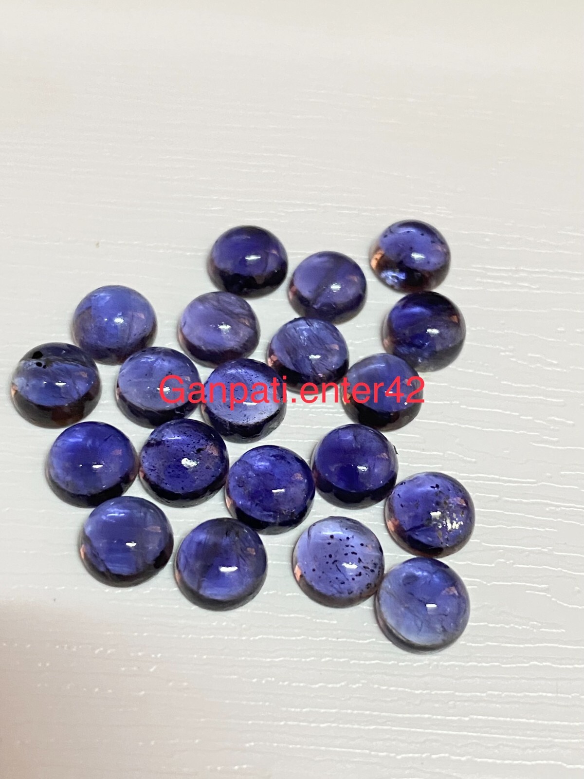 NATURAL IOLITE ROUND CABOCHONS 5x5 MM 10 PCS LOT CALIBRATED LOOSE ...