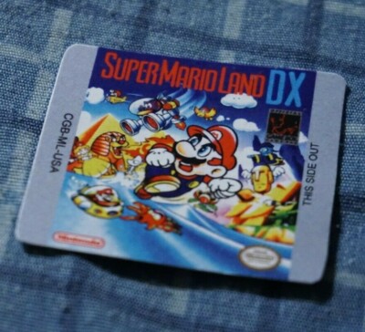 Game Boy Cartridge Label Super Mario Land DX Sticker Custom Color Hack ...
