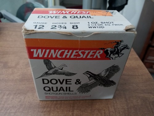 Vintage Winchester Western Dove & Quail 12 Guage Shotgun empty Shell ...