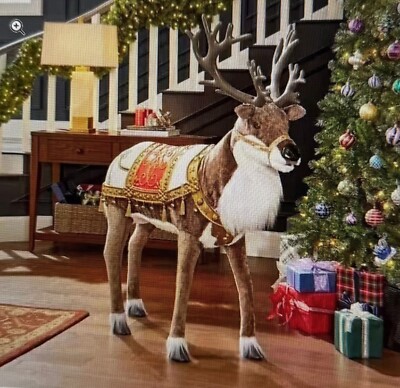 Home Accents Holiday 4.5 Ft. Animated Reindeer Christmas Animatronic ...