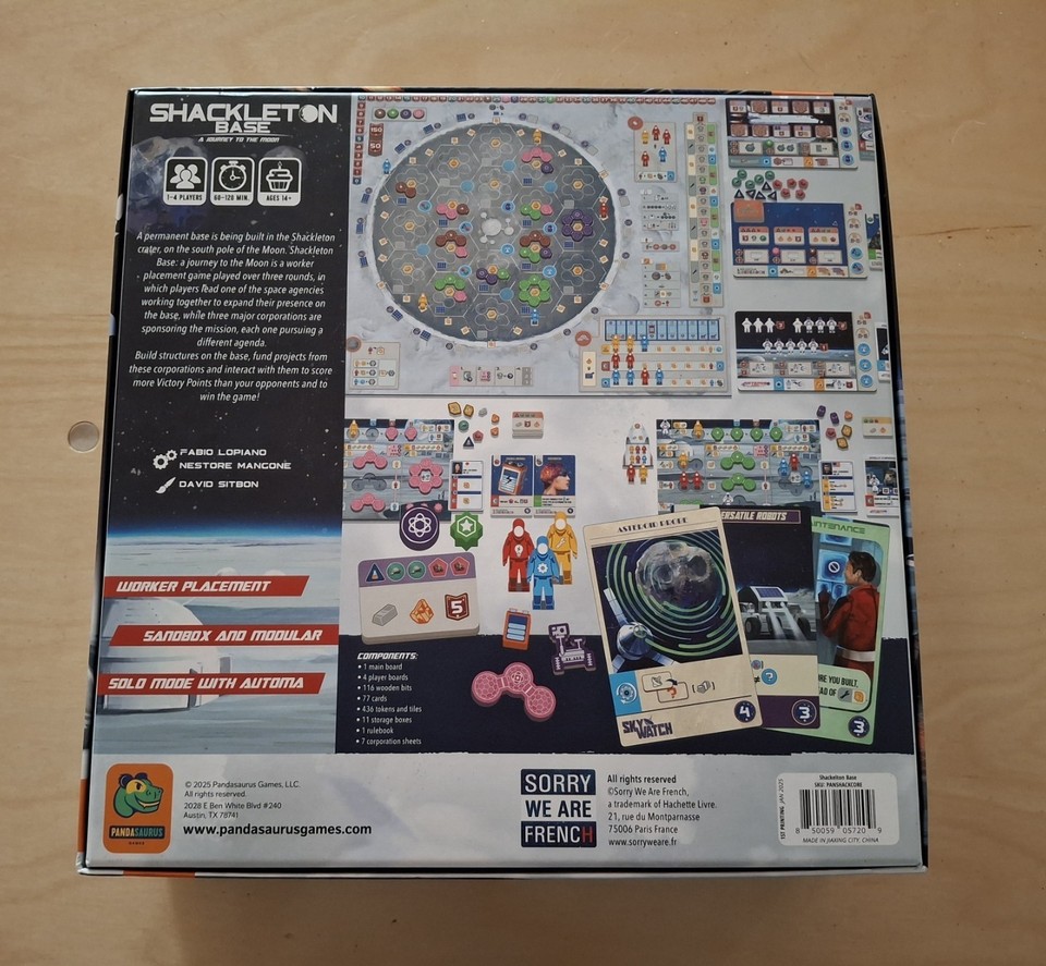 SHACKLETON BASE A Journey to the Moon Board Game (*OPEN BOX* / New ...