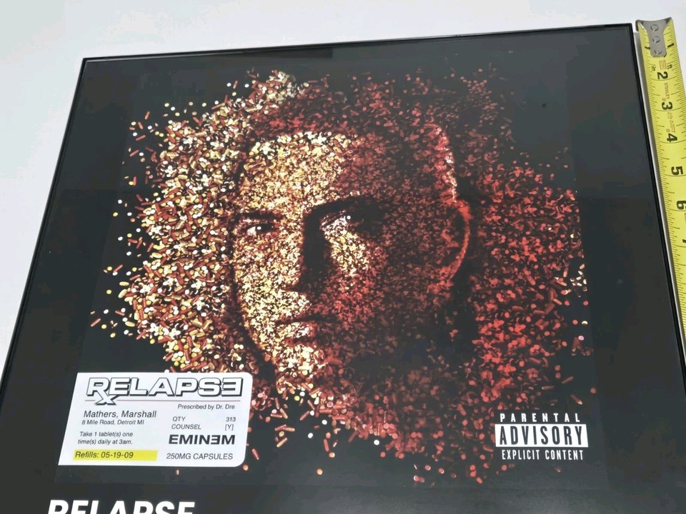 Eminem RELAPSE Album Release Day Spotify Promo 16"x20" Framed Poster ...