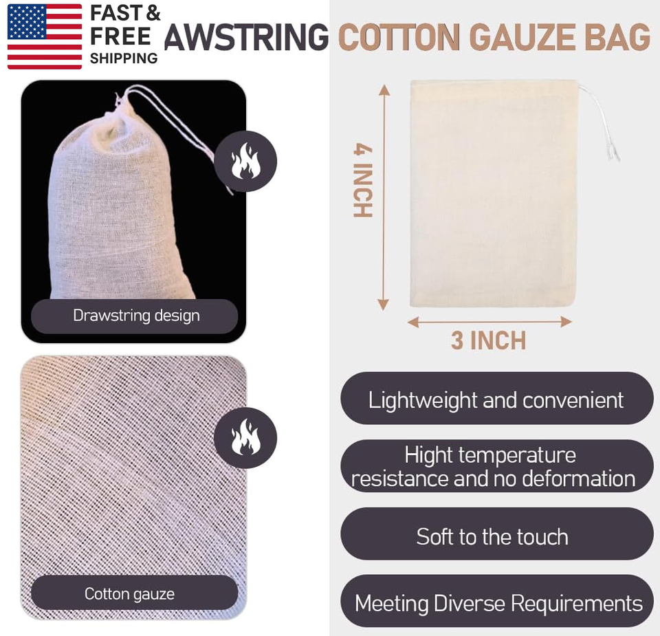 Spice Bags for Cooking - 50PCS Reusable Tea Bags,Reusable Sachet ...