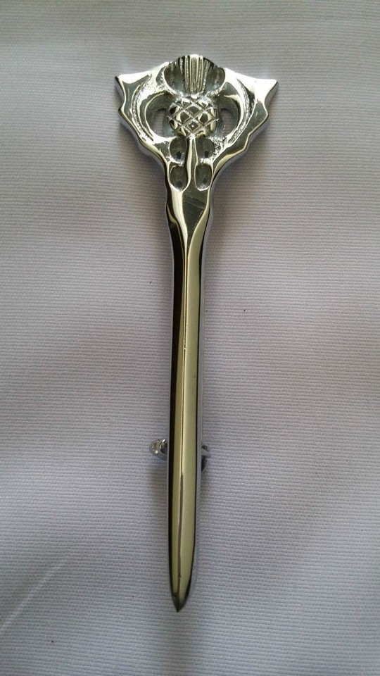 Scottish Kilt Pins Various Design Chrome Finish 4" Highland Pin ...