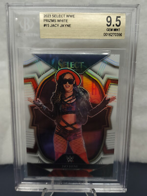 JACY JAYNE 2023 Panini Select WWE White Prizm /125 BGS 9.5 GEM MINT #15 ...