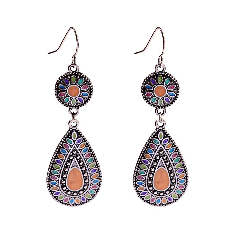 New Women's Vintage Bohemian Boho Style Multicolor Drip Drop/Dangle ...