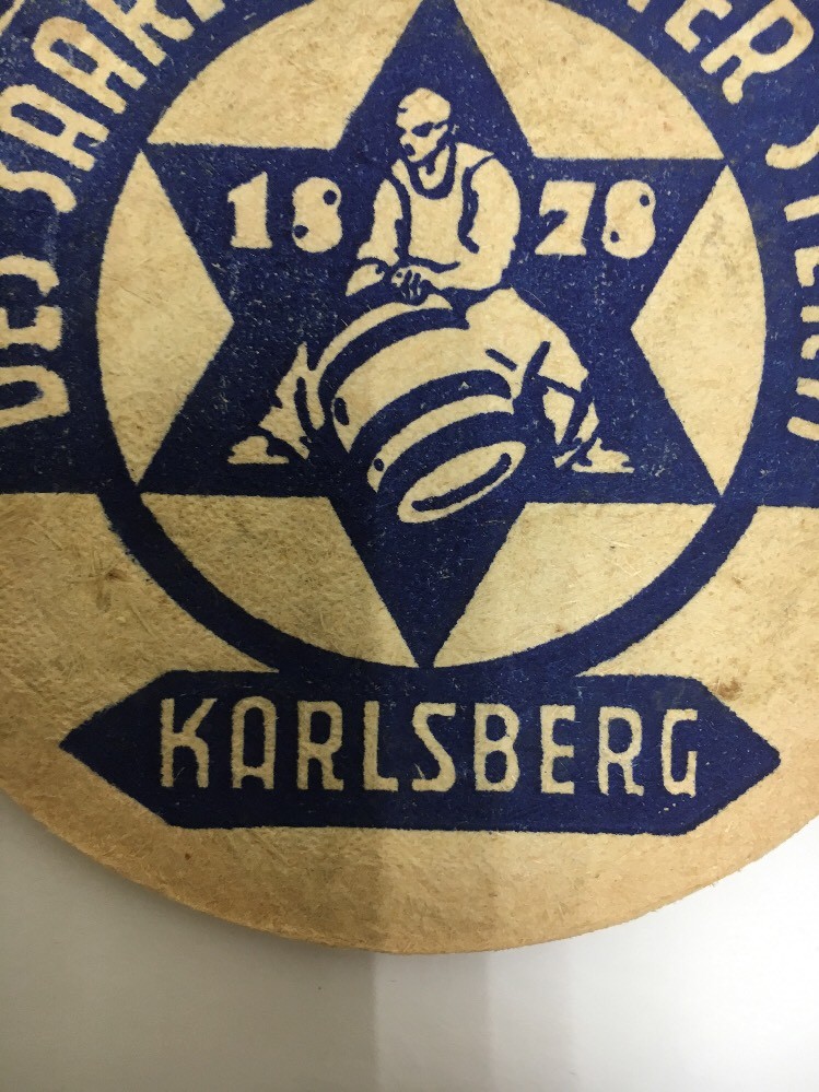 Vtg German Beer Coaster Karlsberg Des Saarlands Guter Stern 1878 Bier ...