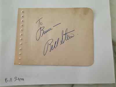 Classic Bill Stern autograph on an album page from a great collection ...