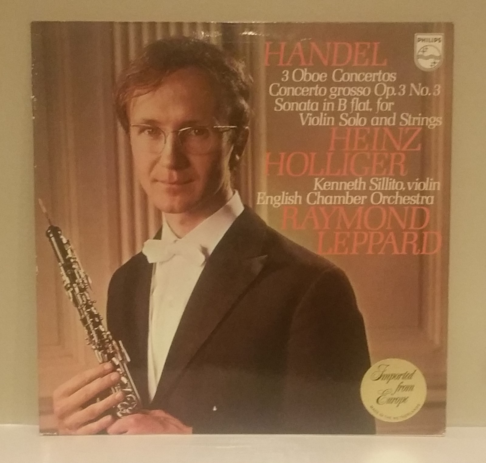 SAL 6500 240 Handel 3 Oboe Concertos Heinz Holliger Raymond Leppard ...