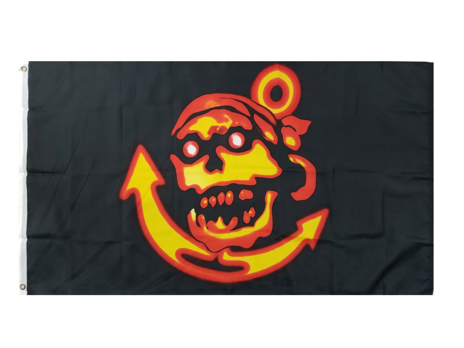 Glowing Pirate Flag 3x5ft Pirate Boat Flag Jolly Roger Flag Anchor ...