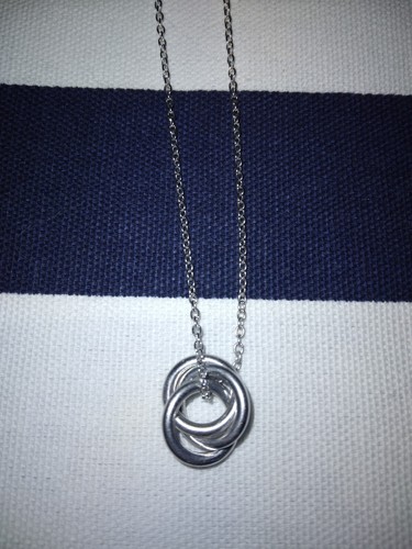 925 Sterling Silver Eternity Trinity Interlocked Ring Pendant Necklace 18” | eBay