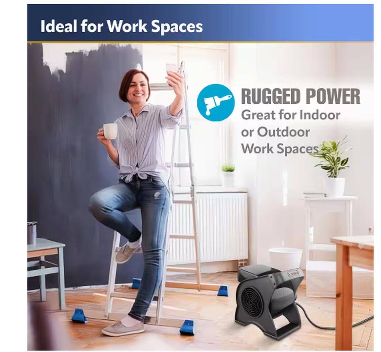 Lasko U12104 Pivoting Pro Air Blower Fan 3 Speeds for Shops, Attics ...