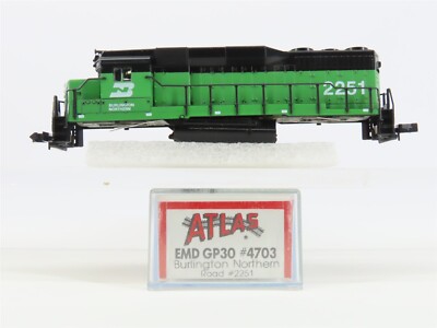 N Scale Atlas 4703 BN Burlington Northern GP30 Diesel Loco #2251 DOES ...