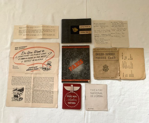 WW2 US Army Paper & Eng./Jap Phrase Book, Underground Map, Paris ...