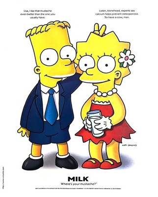 THE SIMPSONS GOT MILK? Genuine Vintage Print Ad Bart and Lisa 10" x 12 ...