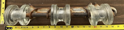 Unique Antique Spool Insulators (3) w/ Mounting Bracket - D-518 ...