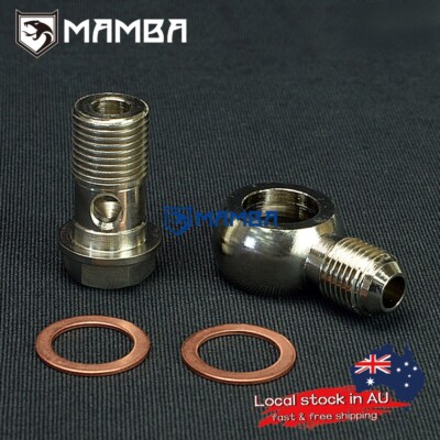 6AN to M16x1.5 Turbo Water coolant Banjo Bolt Kit Garrett T3 TB03 ...