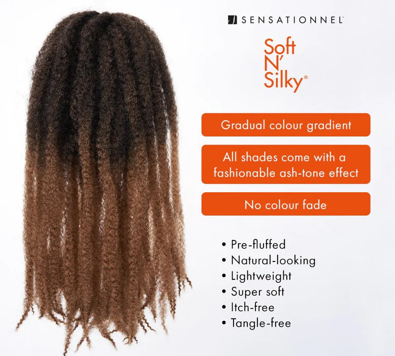 SENSATIONNEL SOFT N SILKY AFRO KINKY HAIR NATURAL TWIST BRAID MARLEY 24 ...